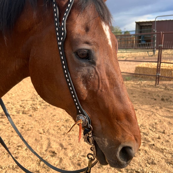 Custom Slot Ear Headstall With Buckstitching - Etsy