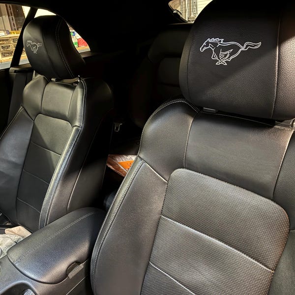 Ford Mustang Headrest Pony Outlines Decals (2) - Etsy