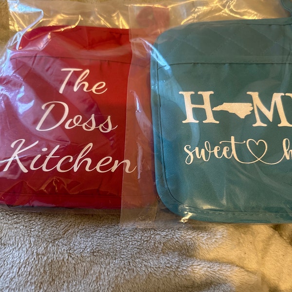 Personalized Hot Pads, Custom Hot Pads, Personalized Pot Holder, Custom ...