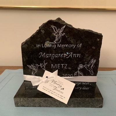 Small Personalized Memorial Stone / Grave Marker / Urn Marker Solid ...