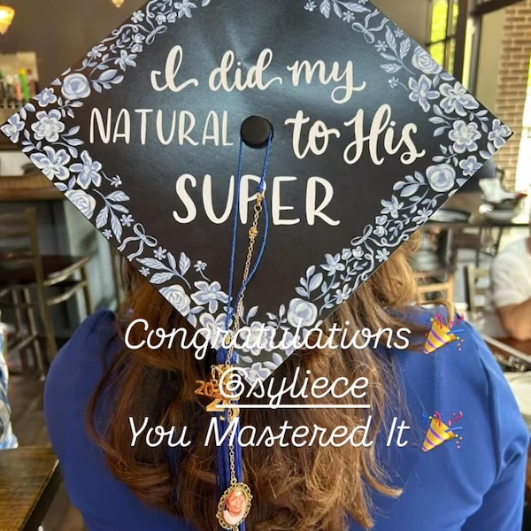 Custom Graduation Cap Toper, Through It All She Mastered It, Masters ...