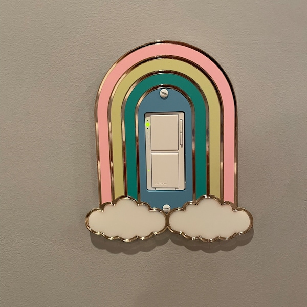 Rainbow Light Switch Plate Cover / Rainbow Decor / Rainbow Wall / Home ...