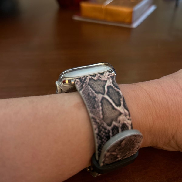 Snake Skin Snakeskin Python Print Apple Watch Band for Series 3 4 5 6 7 ...