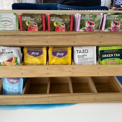 Made to Order Beautiful Tea Rack Organizer for Individually Wrapped Tea ...