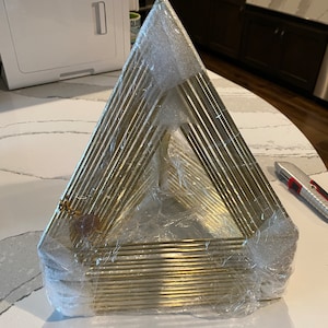 Pyramid Wedding Centerpiece, Geometric Table Decor, Table Number Holder ...