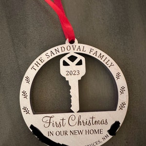 New Home Ornament, Personalized Christmas First Home Ornament, Home Key ...