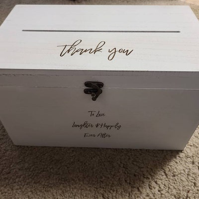 Write Your Own Personalized Wedding Wood Card Box, Wedding Advice Box ...