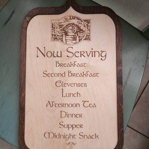 Second Breakfast Sign Wood Engraved LOTR Kitchen Wall Decor. - Etsy