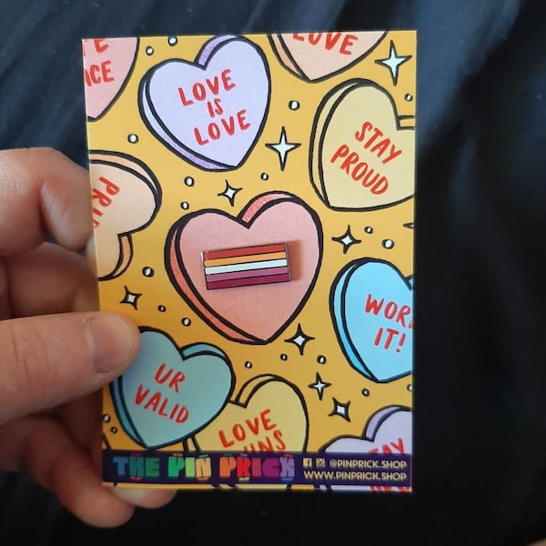 Community Lesbian Flag Pin — Subtle Pride Accessory LGBT Enamel Queer ...