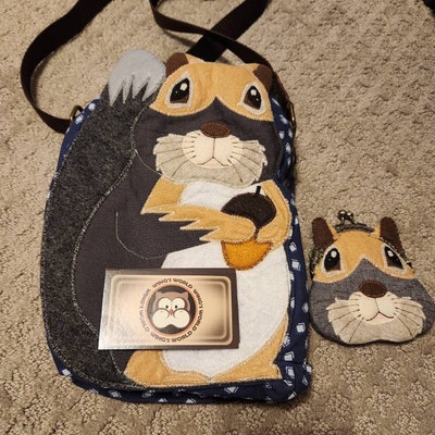 Squirrel Purse, Squirrel Snap Purse, Squirrel Coin Purse, Felt Squirrel ...