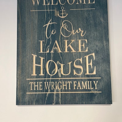 Personalized Engraved Welcome to Our Lake House Oar Sign - Etsy