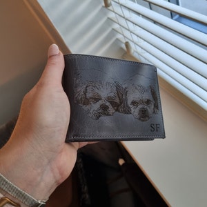 Mens Wallet Personalized Mens Wallet Engraved Photo in - Etsy