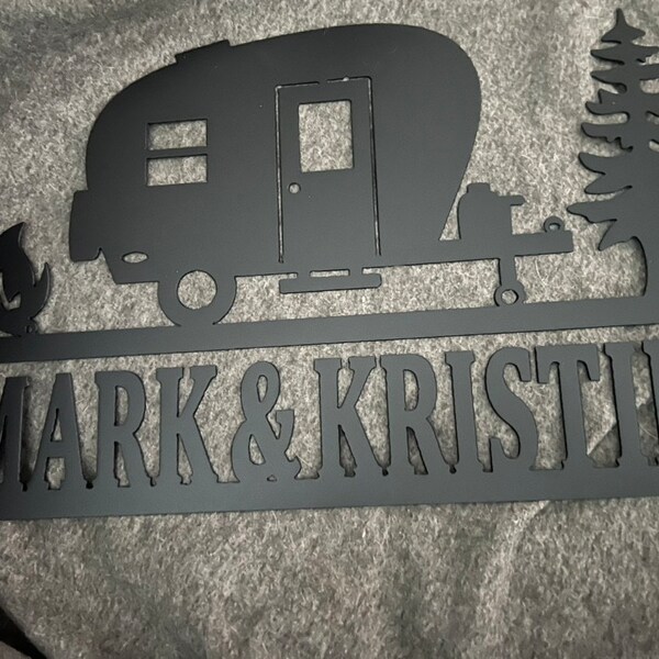 Personalized Camper Monogram -custom Vintage Camper Sign -personalized ...