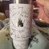 Castle and Characters Signature Cup, Characters Cup, Laser Engrave ...