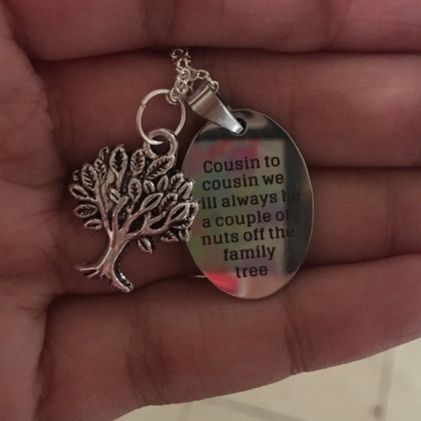 Boxed Cousin Necklace -C10A- Cousin Gift, Cousin Necklace, Cousin ...
