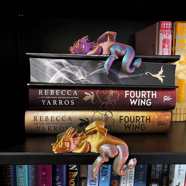 Sleeping Bookshelf Dragon – Adorable 3D Printed Dragon Decor, Fantasy ...