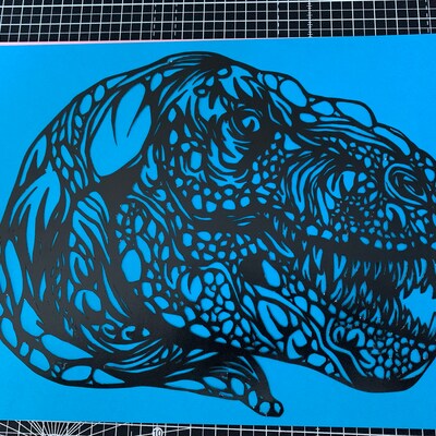 Tyrannosaurus Rex Dinosaur Paper Cutting Template, Personal Use, Vinyl ...