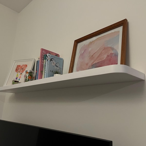 Curved Floating Shelf, Wooden Shelf, Oval Shelf, Custom Size Oval ...