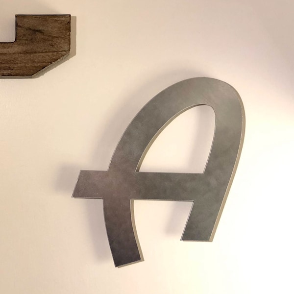 Galvanized Metal Letter | Metal Letter Wall Décor | Galvanized Metal ...