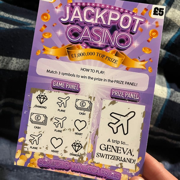 Holiday Scratchcard, Scratch to Reveal Vacation, Surprise Trip Reveal ...