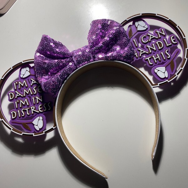 Damsel Mouse Ears | 3D Printed Ears | Megara | Damsel in Distress - Etsy