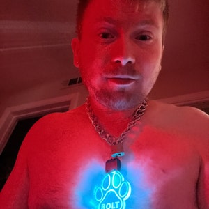 Human Pup Necklace Light up Dog Tag Color Changing - Etsy