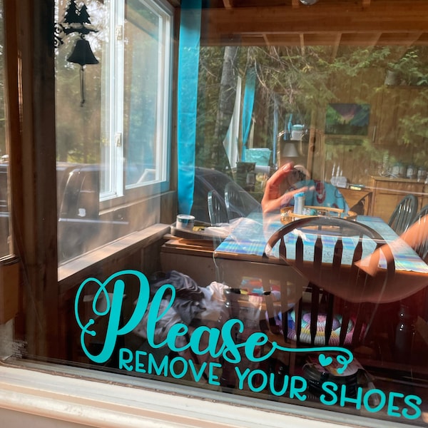 Please Remove Your Shoes Vinyl Decal -remove Your Shoes Vinyl Sticker ...