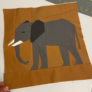 Hippo Quilt Block Pattern, PDF Instant Download, Foundation Paper ...