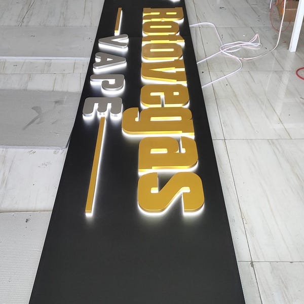 Metal Sign Wall Aluminum Double Side Custom Shop Sign Custom Sign- Logo ...