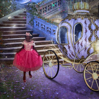 Cinderella Digital Backdrop , Fairytale Inspired , Princess Digital ...