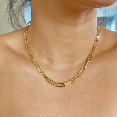 14k Chain GOLD Filled bonded 14k Open Link Chain 20 Mm elongated Link ...
