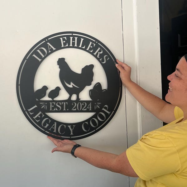 Personalized Chicken Coop Sign, Hen House Coop Sign, Our Little Coop ...
