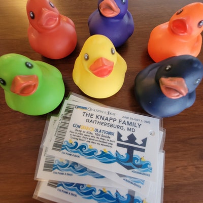 Royal Caribbean Cruise Line Duck Tags Customized With YOUR Personal ...