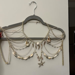 Vintage Pearl Body Chain Bra Wedding Shoulder Chain Body Jewelry - Etsy