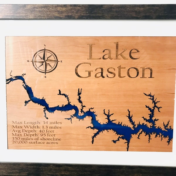 Lake Gaston Map Shape Instant Download EPS SVG DXF Gaston Lake Digital ...