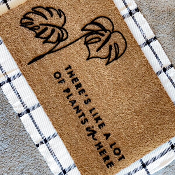 Doorbell Broken Welcome Mat Hand Painted, Custom Doormat Cute Doormat ...