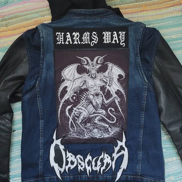 REFLECTIVE Top or Bottom Rocker, Embroidered Patch, Custom Embroidered ...