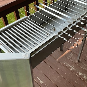 Large Heavy-duty STAINLESS Steel BBQ Grill / MANGAL 11 Ga 3mm - Etsy