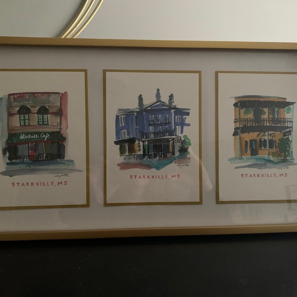 Mississippi State University. Colvard Student Union. Watercolor Print ...
