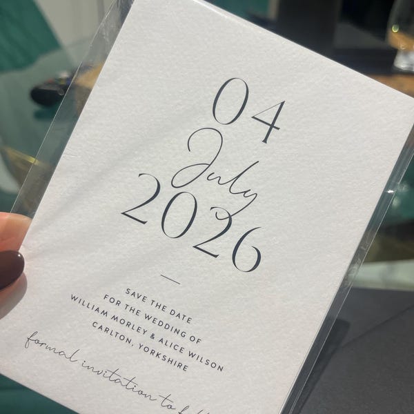 Modern Save the Date Wedding Cards, Minimalist Wedding Postcards ...