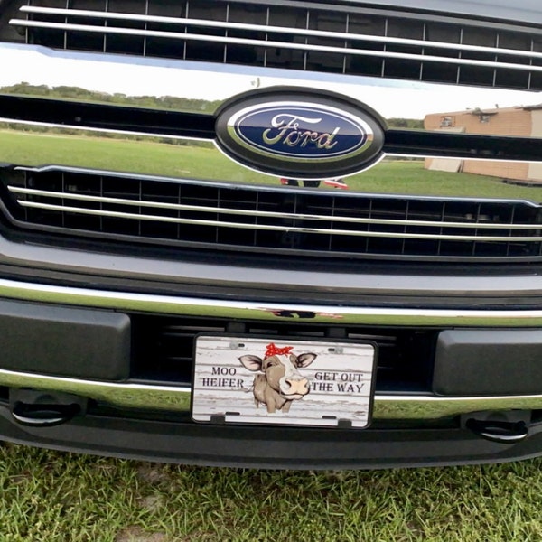 Cow License Plate, Personalized License Plate, Front License Plate ...