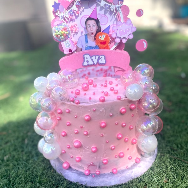 Ms. Rachel Inspired Cake Topper, Bubblegum Icky Sticky, Ms. Rachel ...