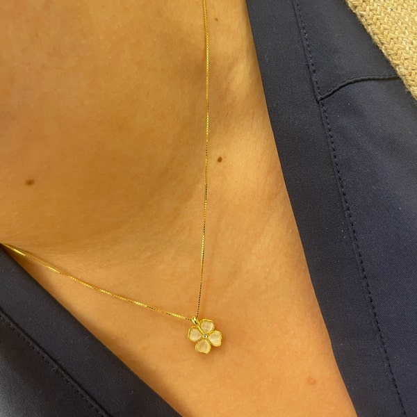 Gold Interlocking Paperclip Necklace, Dainty Interlocked Paperclip ...