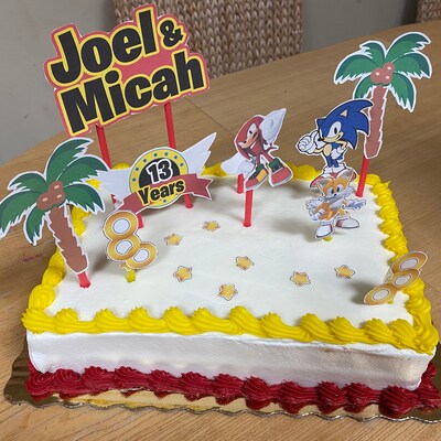 05-printable Sonic Cake Topper Personalized Sonic - Etsy