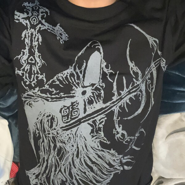 Gothic Cross Long Sleeve Tshirt |Y2K Cyber Sigilism Streetwear |emo ...