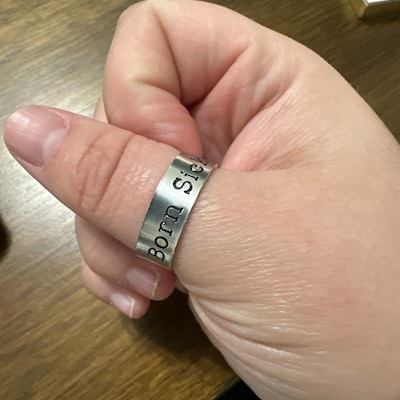 Custom Hand Stamped Metal Wrap Ring - Etsy