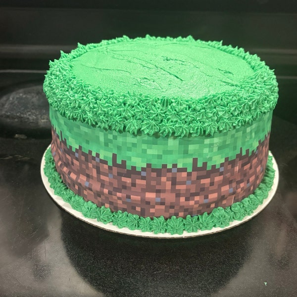 Video Game Pixels Edible Cake Wrap or Gamer Birthday Cake Topper - Etsy