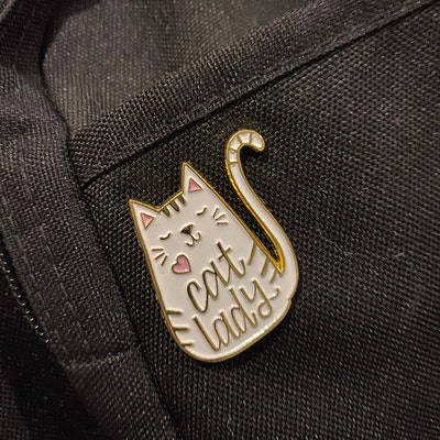 Cat Lady Enamel Pin Mothers Day Gift Gift for Her Cat Pin Cat Enamel ...