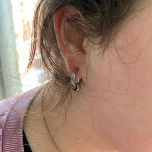 Hoops 15mm Invisible Clip on Earrings Clip on Hoop Earrings - Etsy