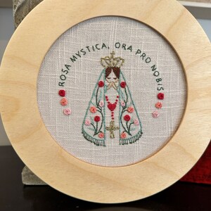 Hand Embroidery Pattern Pdf, Virgin Mary queen of Peace Embroidery ...